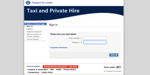 TfL New Online Licensing Portal for PHV Drivers - TFL SERU