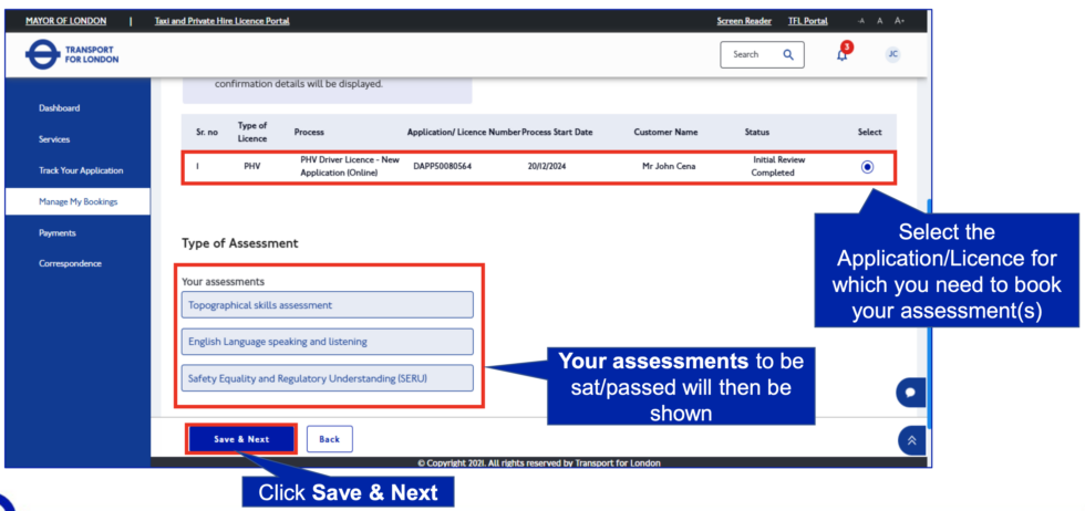 How to book TfL SERU Assessment 2025 - London Transport Tests